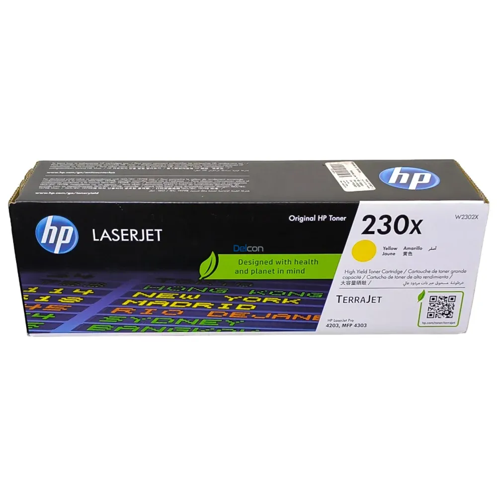 Toner Hp W2302X 230X LaserJet Pro 4203dw / MFP 4303fdw Yellow